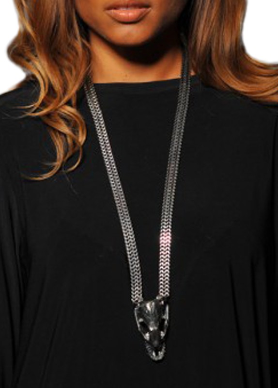 FAFNIR RHODIUM NECKLACE | blog a porter